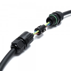 IP68 waterproof 2 or 3 core inline connector.